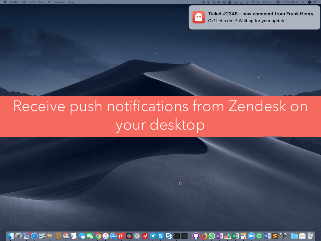 Notifier App Integration with Zendesk Support